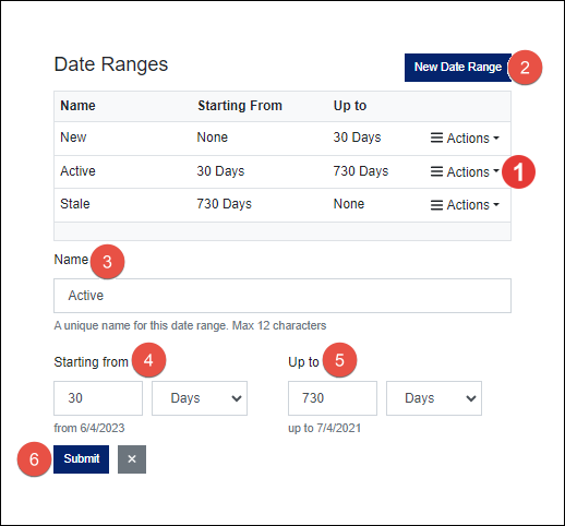 Creating Date Ranges Creating Date Ranges